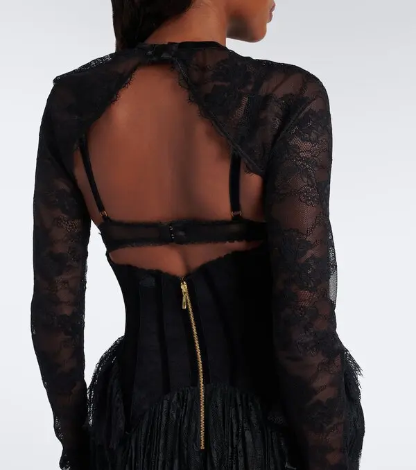 Zimmermann Valiant Cutout Lace Bustier Dress