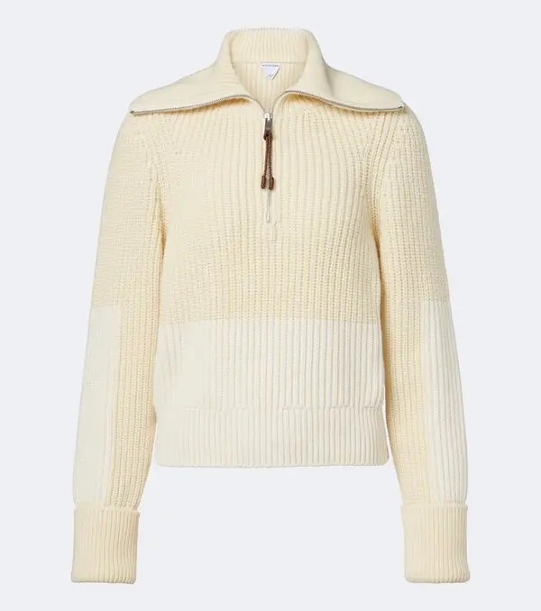 Bottega Veneta Ribbed-knit Wool And Cashmere Sweater - Beige