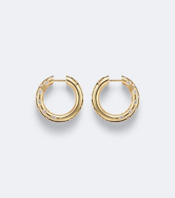 ANITA KO Cosmo 18kt Hoop Earrings With Diamonds