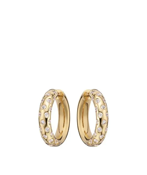 ANITA KO Cosmo Diamond Hoop Earrings - Gold