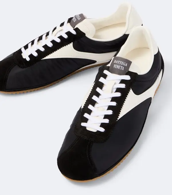 Bottega Veneta Shot Suede-trimmed Sneakers