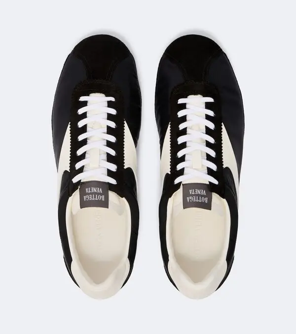 Bottega Veneta Shot Suede-trimmed Sneakers