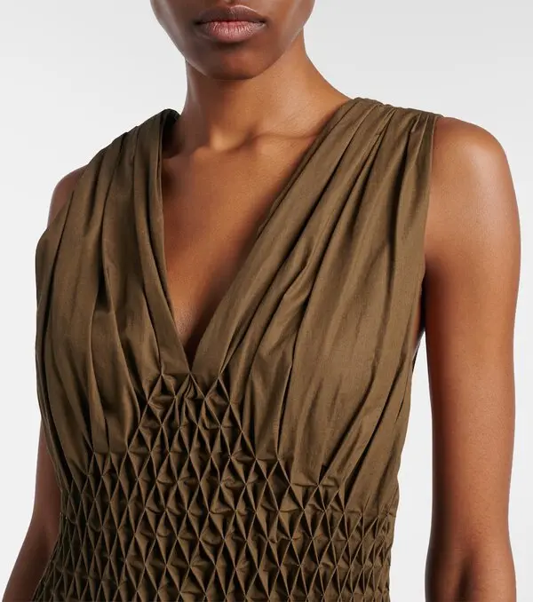 Khaite Nola Cotton Poplin Maxi Dress