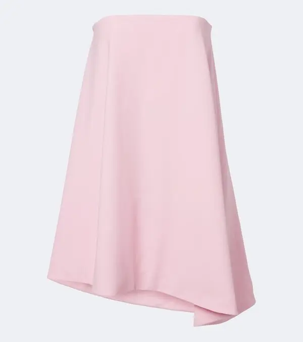 JIL SANDER Virgin Wool Bustier Mini Dress