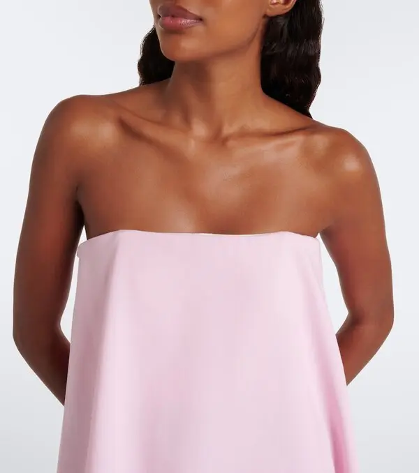 JIL SANDER Virgin Wool Bustier Mini Dress