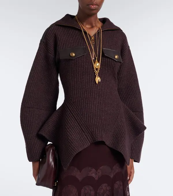 Zimmermann Valiant Wool-blend Half-zip Sweater