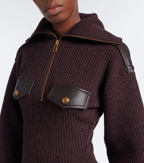 Zimmermann Valiant Wool-blend Half-zip Sweater
