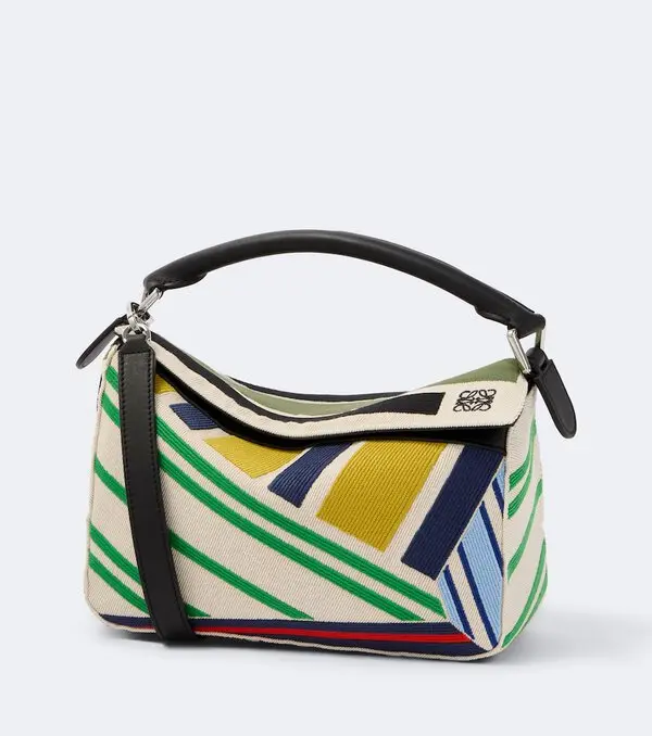 Loewe Puzzle Small Embroidered Shoulder Bag - Multicoloured