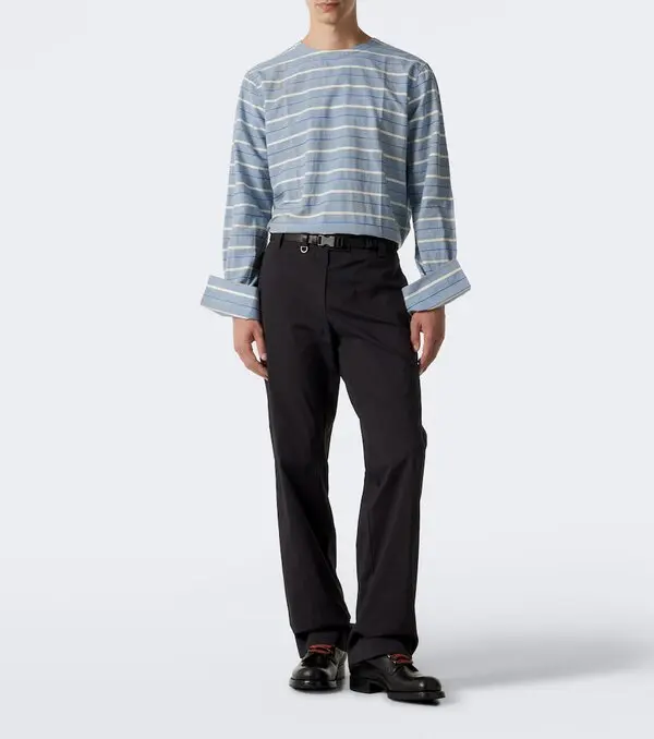 Prada Striped Cotton Twill Shirt