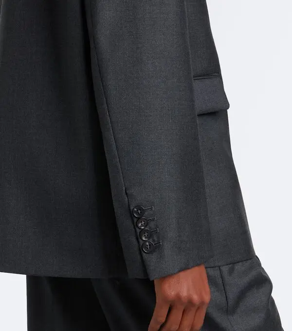 Loulou De Saison Donau Double-breasted Virgin Wool Blazer