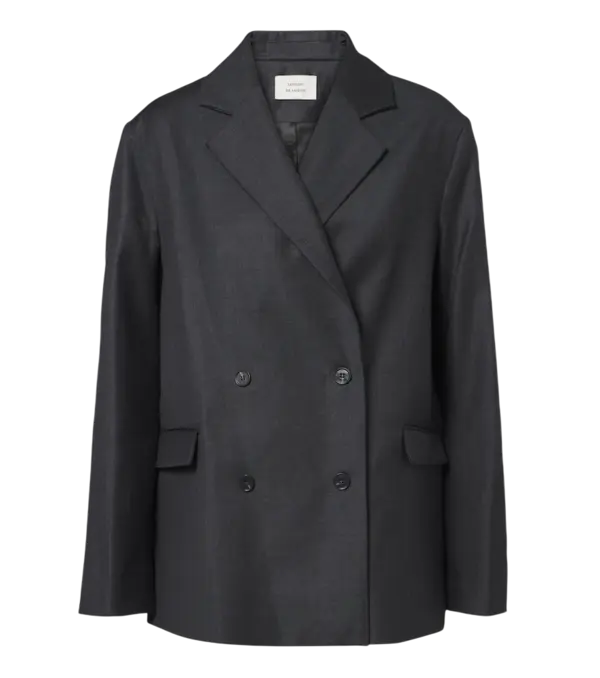 Loulou De Saison Donau Double-breasted Virgin Wool Blazer - Grey