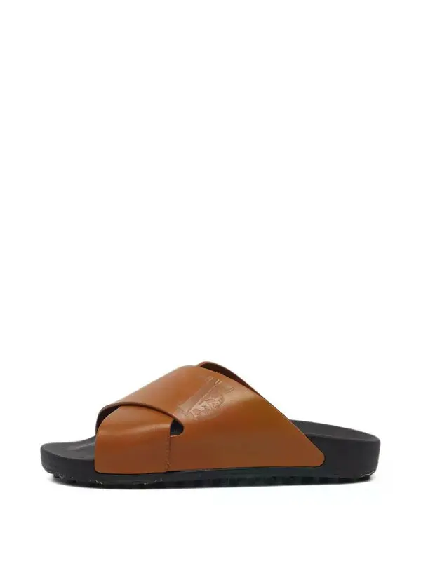TOD'S Criss-cross Flat Sandals - Brown