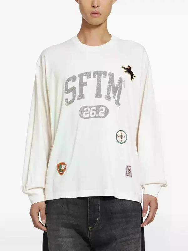 SONG FOR THE MUTE Sftm 26.2 Crew-neck T-shirt - White