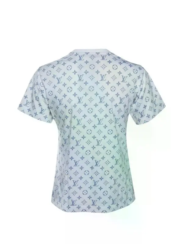 LOUIS VUITTON Monogram Print Chain Detail T-shirt - White