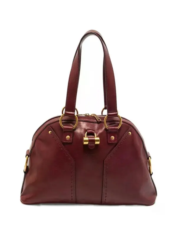 Saint Laurent Muse Leather Tote Bag - Red