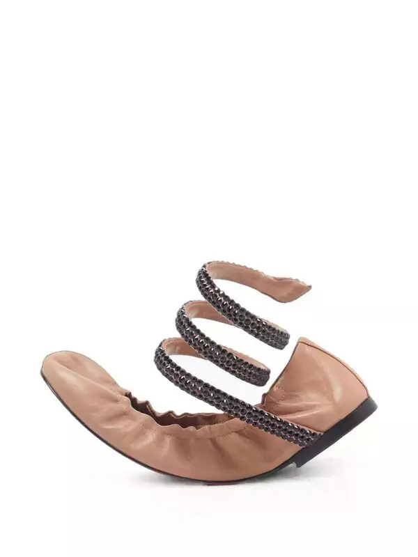 Rene Caovilla Cleo Ankle-wrap Ballet Flats