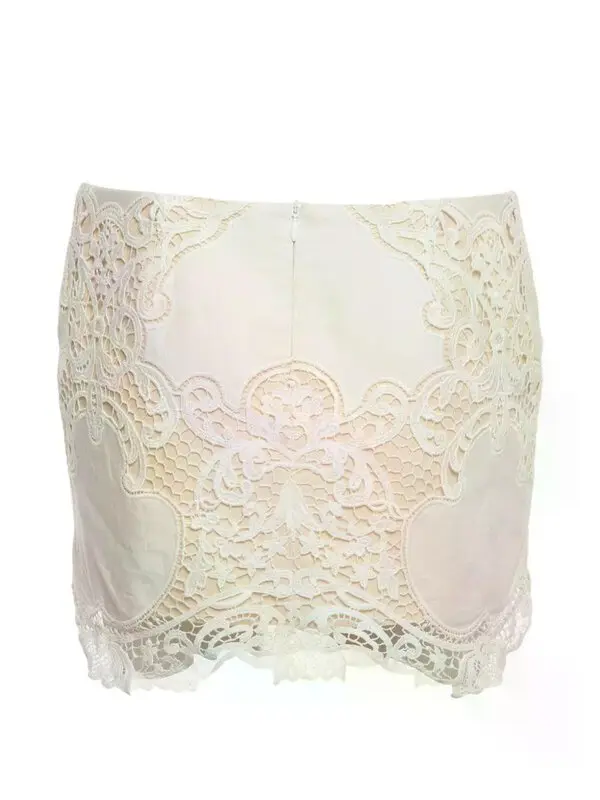 Magda Butrym 2024 Guipure Lace Mini Skirt