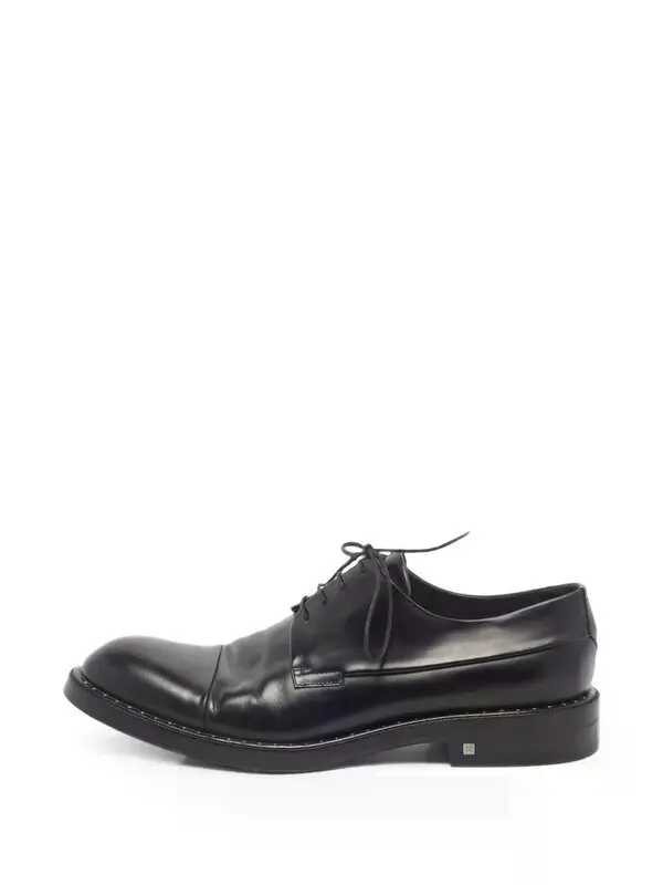 LOUIS VUITTON Micro-stud Leather Derby Shoes - Black