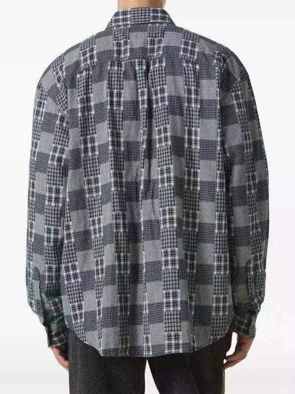 ERL Patchwork Plaid Cotton Shirt