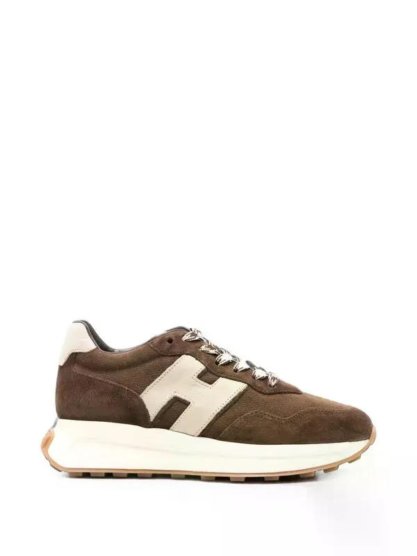 Hogan H641 Suede Logo-patch Sneakers - Brown
