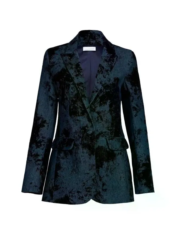 Silvia Tcherassi Rebeca Velvet-effect Jacket - Blue