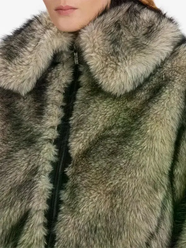 High Brogue Faux-fur Cropped Jacket