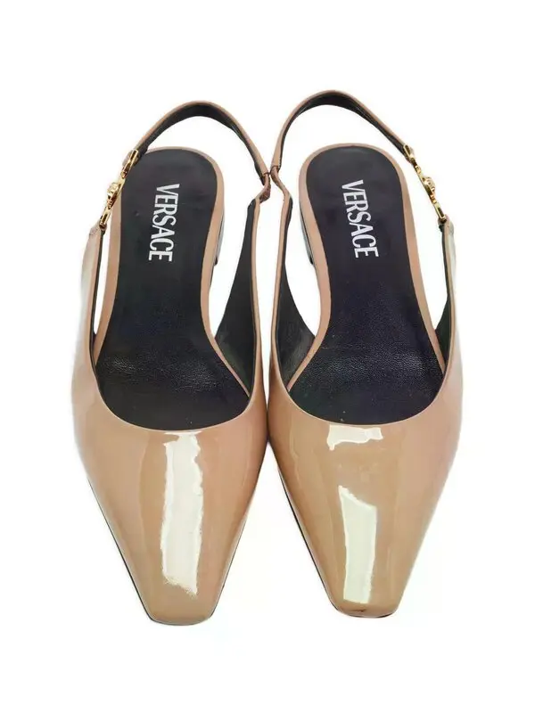 Versace Medusa Patent Leather Flat Pumps