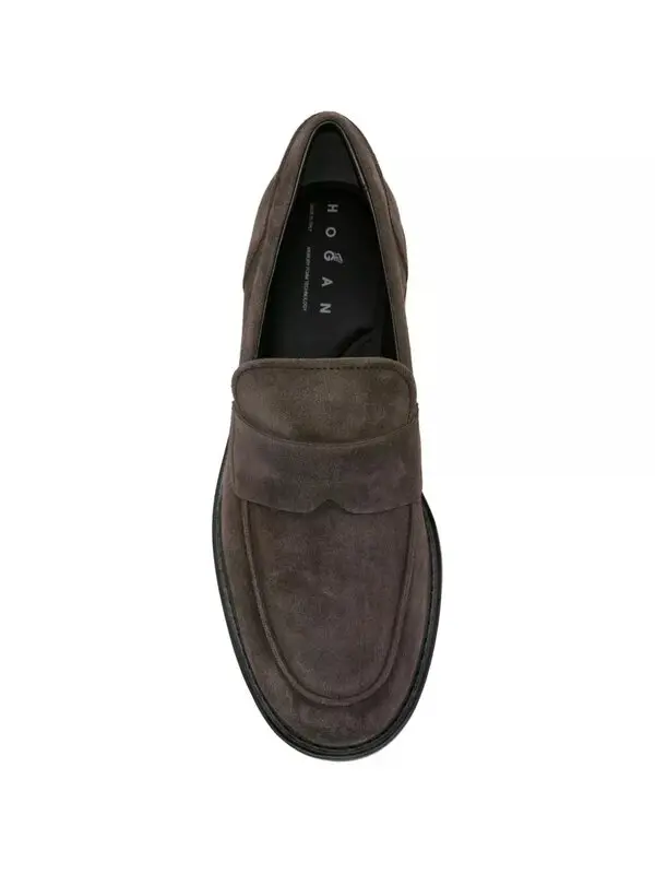 Hogan Suede Loafers - Brown