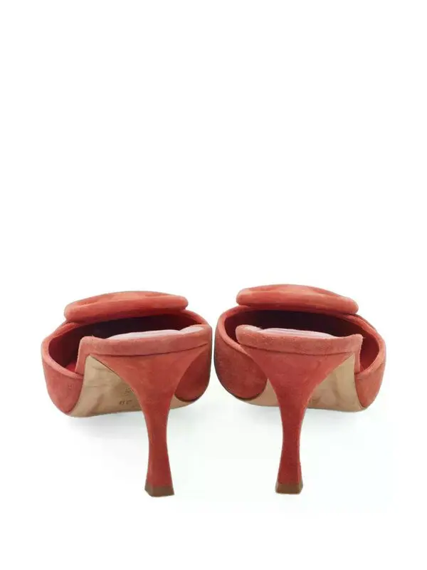 Manolo Blahnik Maysale Suede Mules