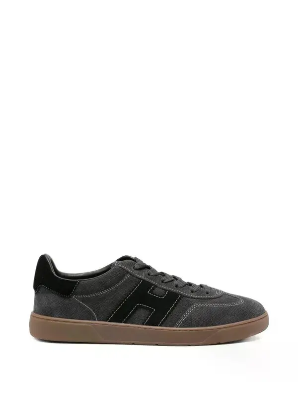 Hogan Logo-patch Panelled Sneakers - Grey