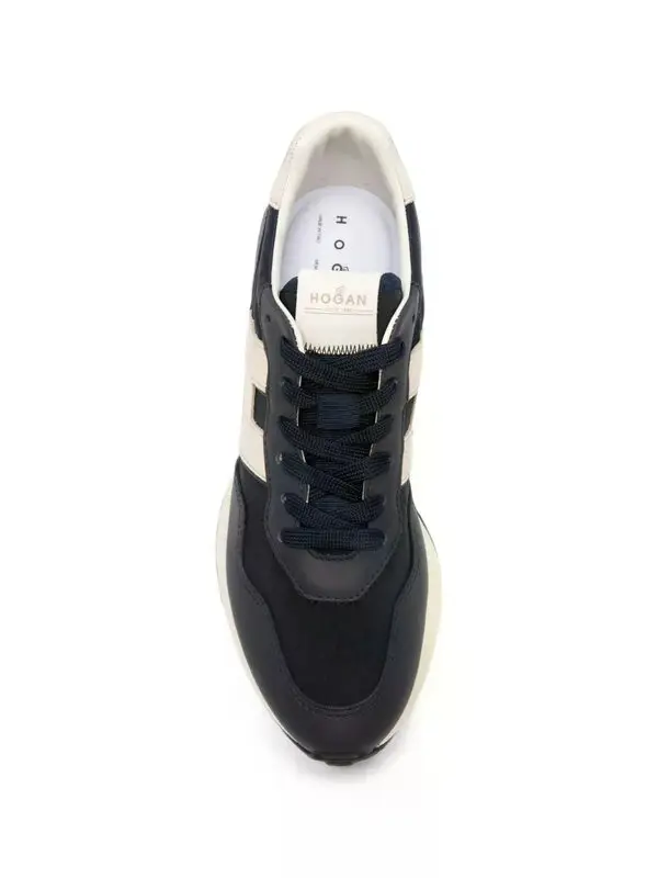 Hogan H601 Logo-patch Panelled Sneakers