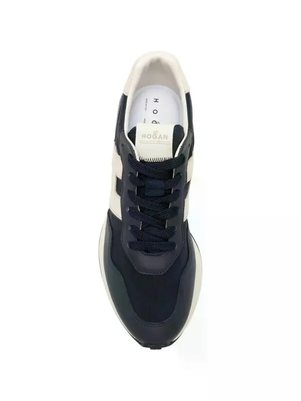 Hogan H601 Panelled Sneakers With Logo Patch
