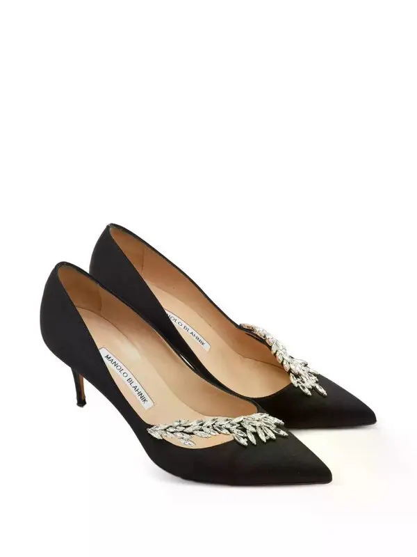 Manolo Blahnik Nadira Crystal-embellished Pumps - Black
