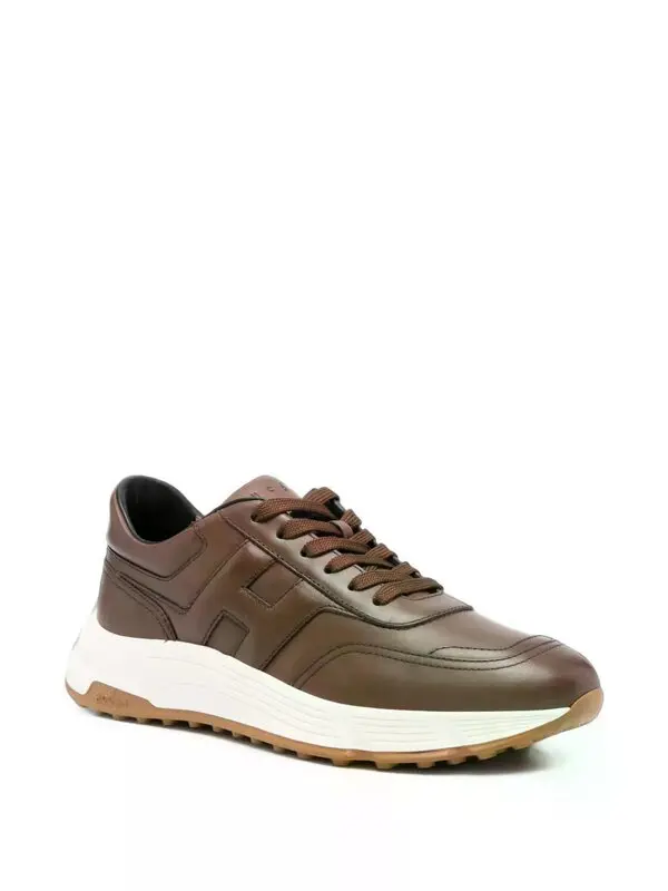 Hogan Hyperlight Logo-patch Leather Sneakers