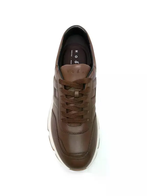 Hogan Hyperlight Logo-patch Leather Sneakers