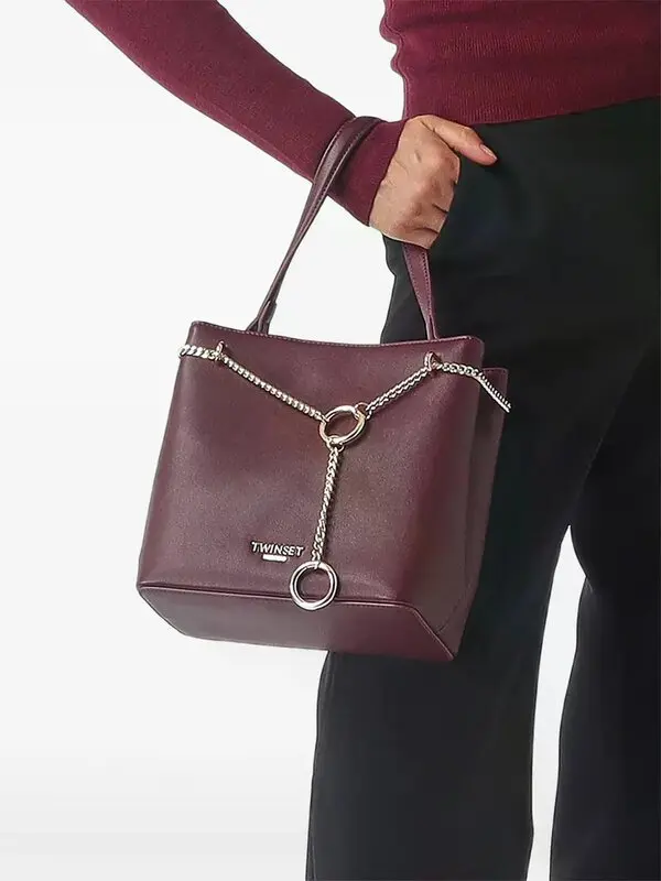 TWINSET Chain-link Logo-plaque Shoulder Bag