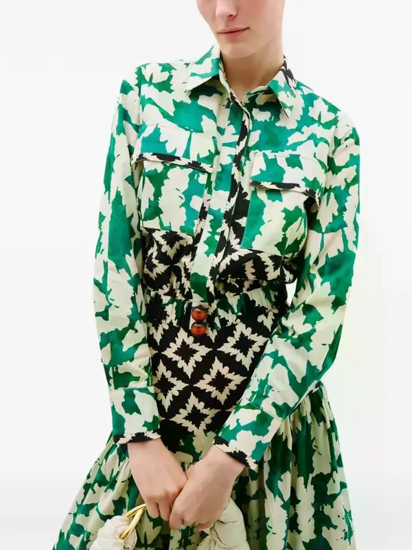 Silvia Tcherassi Soleil Floral-print Cropped Blouse