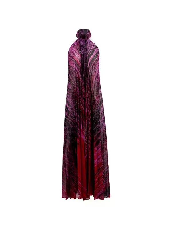 Silvia Tcherassi Lucia Pleated Maxi Dress - Purple