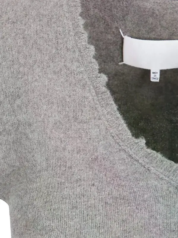 MAISON MARGIELA Sleeveless Distressed Knit Top - Grey