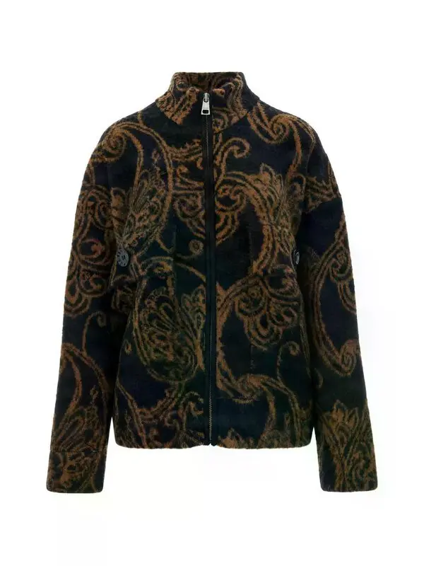Liu Jo Jacquard Knit Bomber Jacket - Black