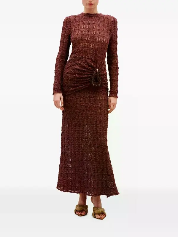 Silvia Tcherassi Roma Ruched Long-sleeve T-shirt