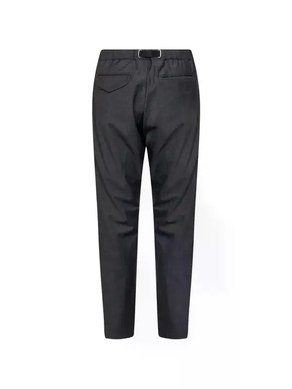 WHITE SAND Belted Tapered-leg Trousers