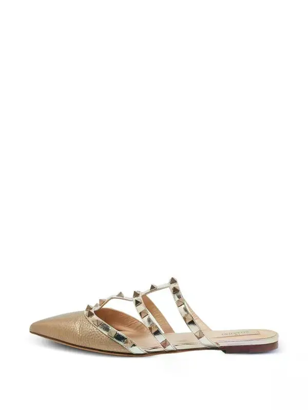 Valentino Garavani Rockstud Caged Mules - Gold