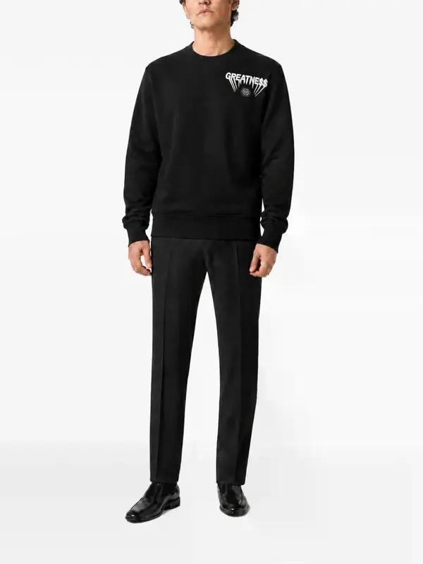 Philipp Plein Fleece Sweatshirt With Printed Logo