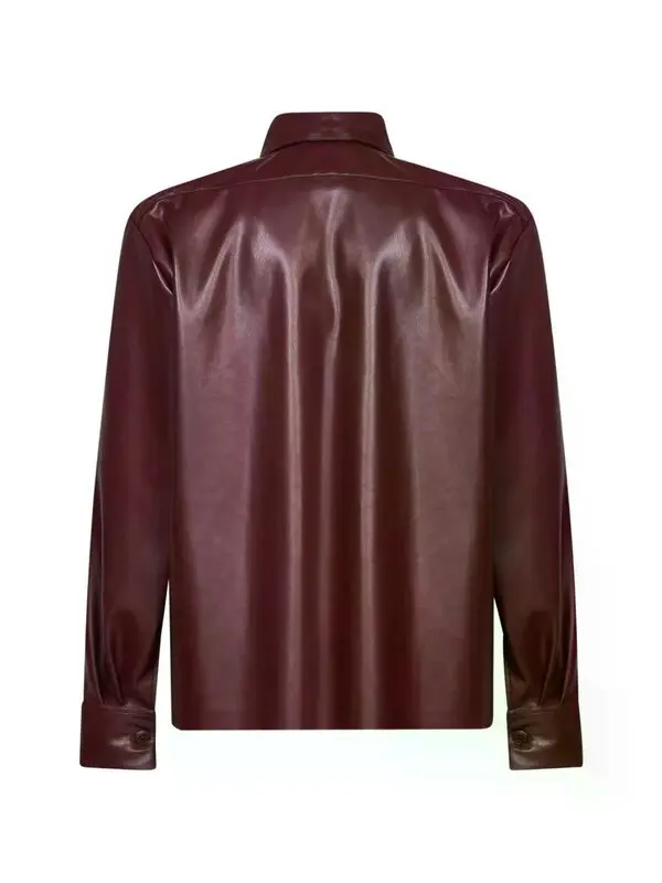 COSTUMEIN Long-sleeve Button-up Shirt Jacket - Red