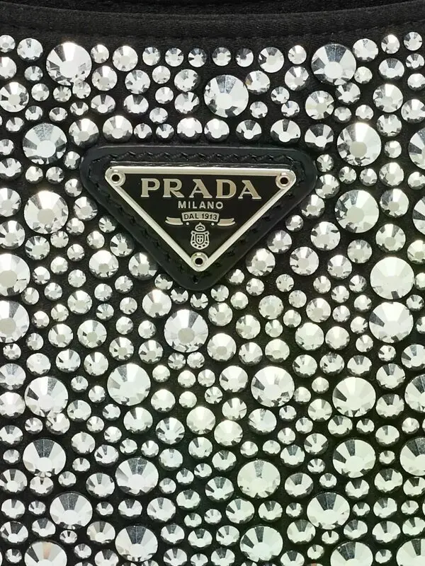 Prada Cleo Crystal-embellished Shoulder Bag