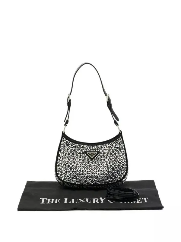 Prada Cleo Crystal-embellished Shoulder Bag