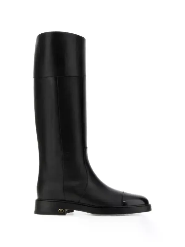 Valentino Garavani Leather Boots - Black