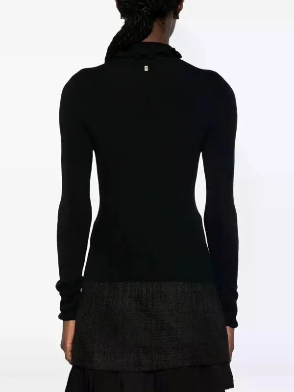 Sandro Ruffle-trim Turtleneck Sweater