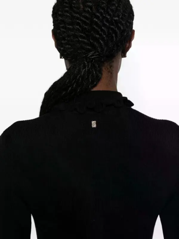 Sandro Ruffle-trim Turtleneck Sweater